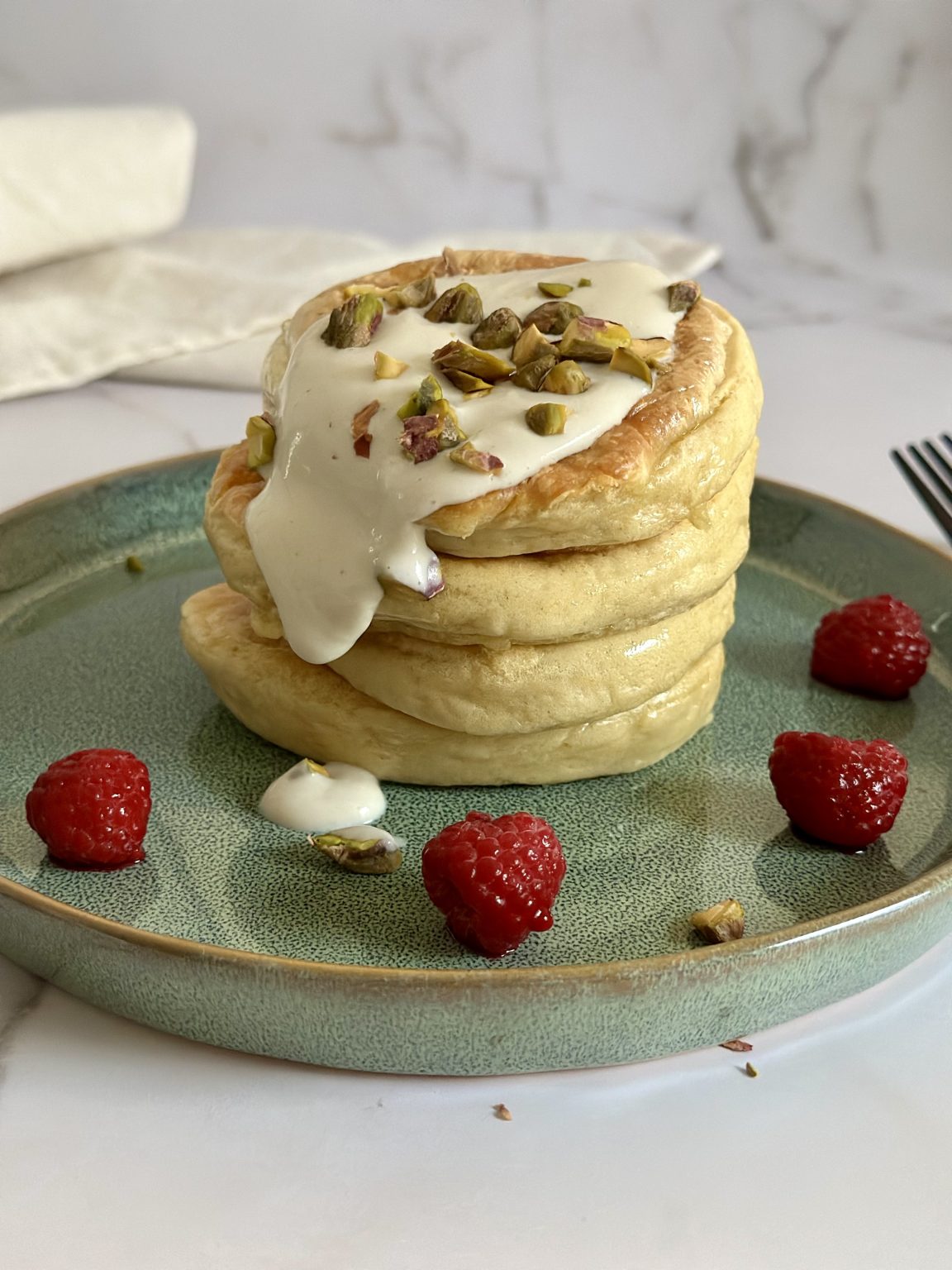 Fluffy vegan vanille proteine pancakes - Bonusvegan